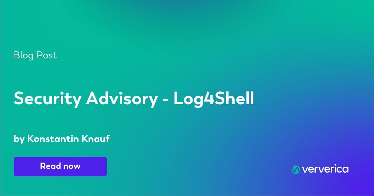 Security Advisory - Log4Shell